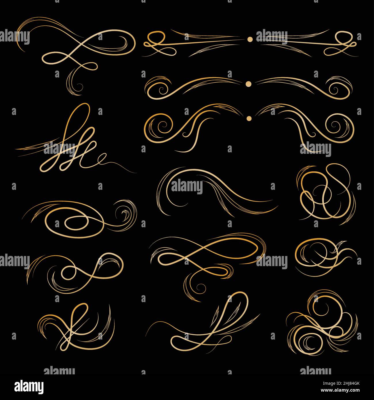 Curly borders and dividers for classical book design Stock Vector Image ...