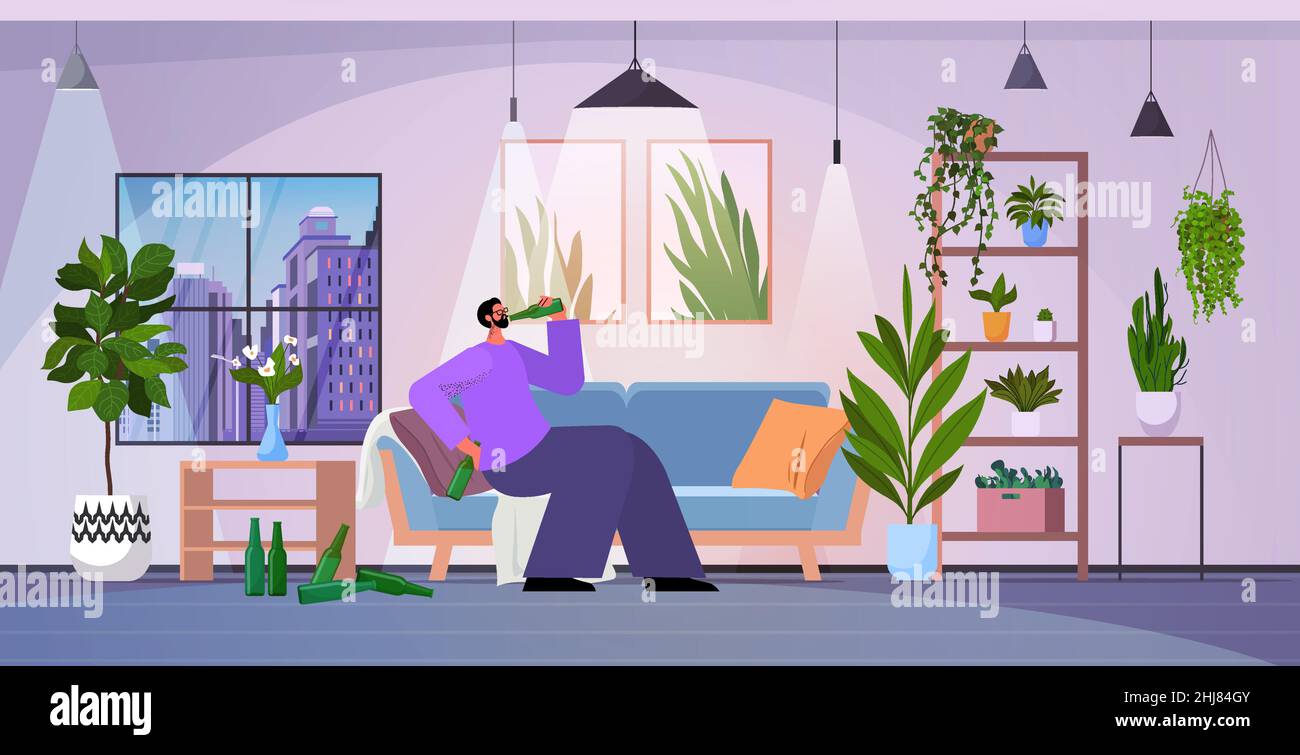 sad man drinker alcoholic drinking alone depressed addicted drunk guy ...