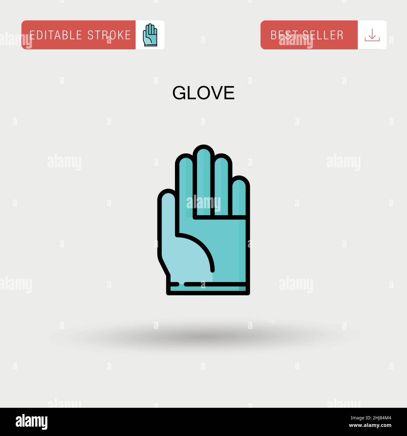 Glove Simple vector icon Stock Vector Image & Art - Alamy