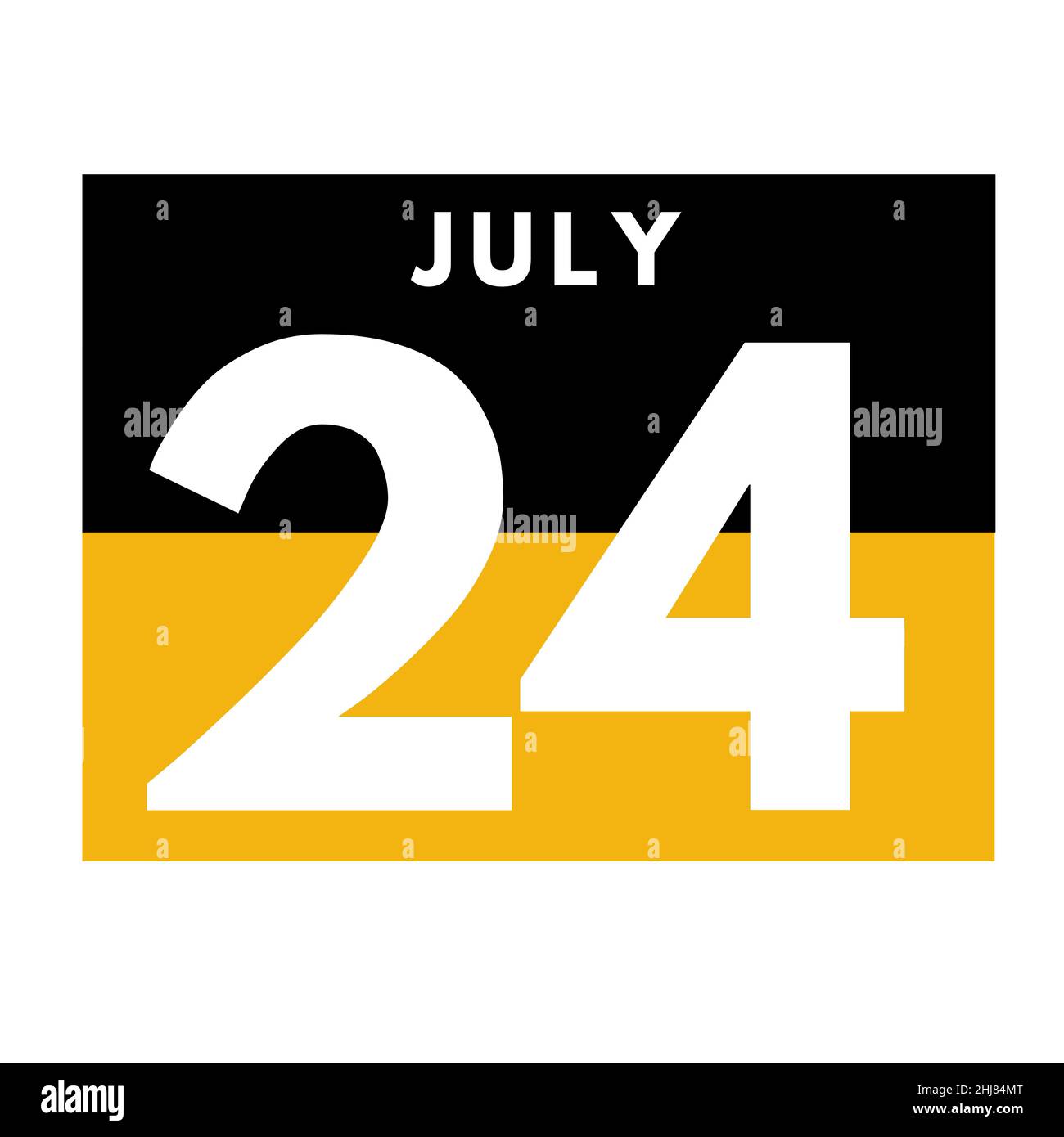 July 24 . Flat daily calendar icon .date ,day, month .calendar for the ...