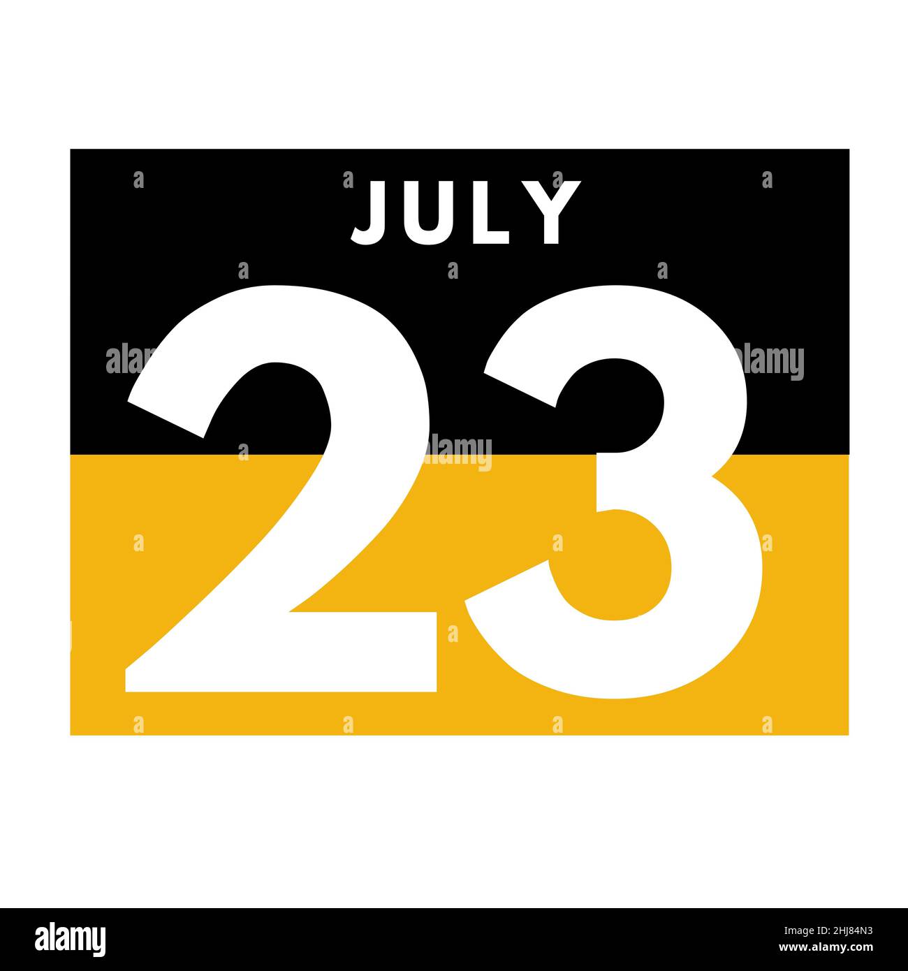 July 23 . Flat daily calendar icon .date ,day, month .calendar for the ...