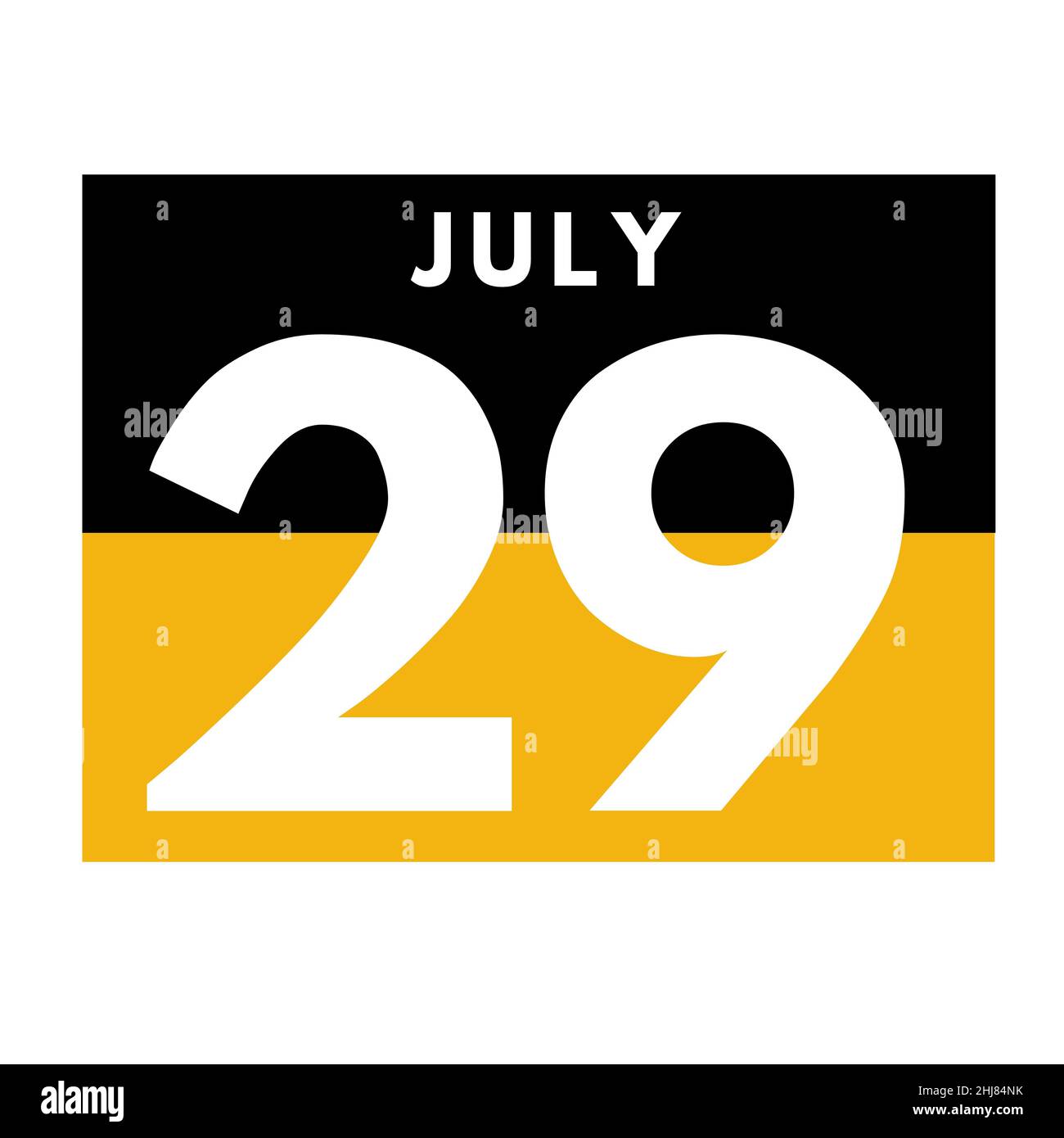 July 29 . Flat daily calendar icon .date ,day, month .calendar for the ...