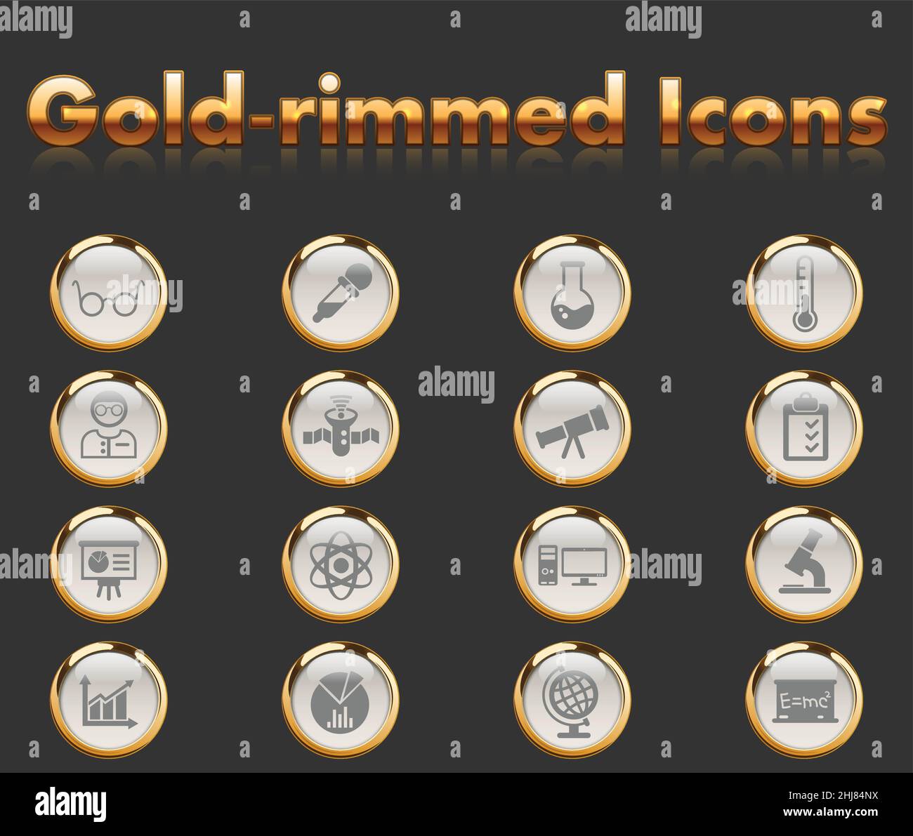 science icon set Stock Vector Image & Art - Alamy