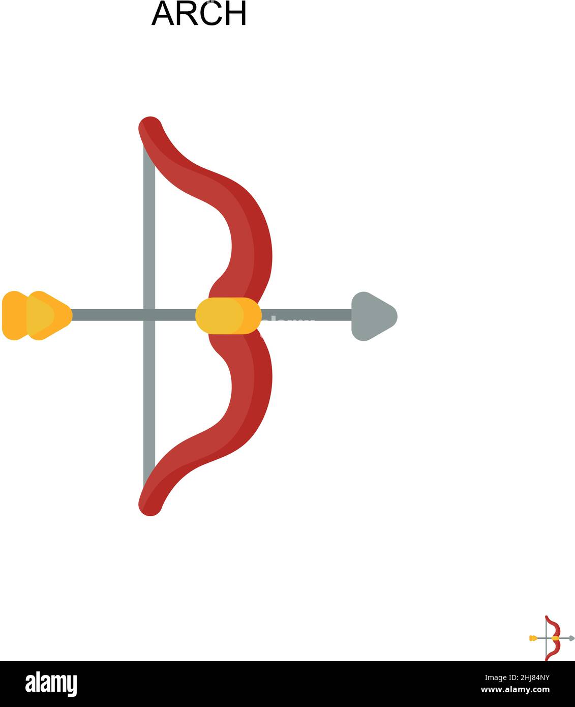 Arch Simple vector icon. Illustration symbol design template for web ...