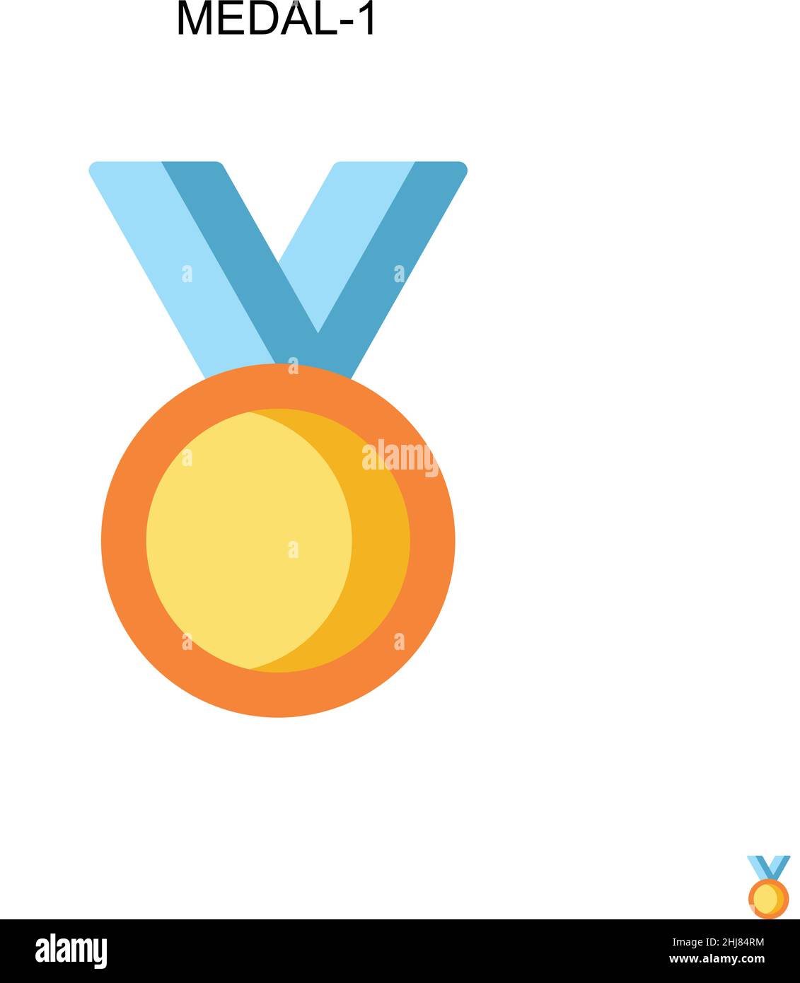 Medal-1 Simple vector icon. Illustration symbol design template for web ...