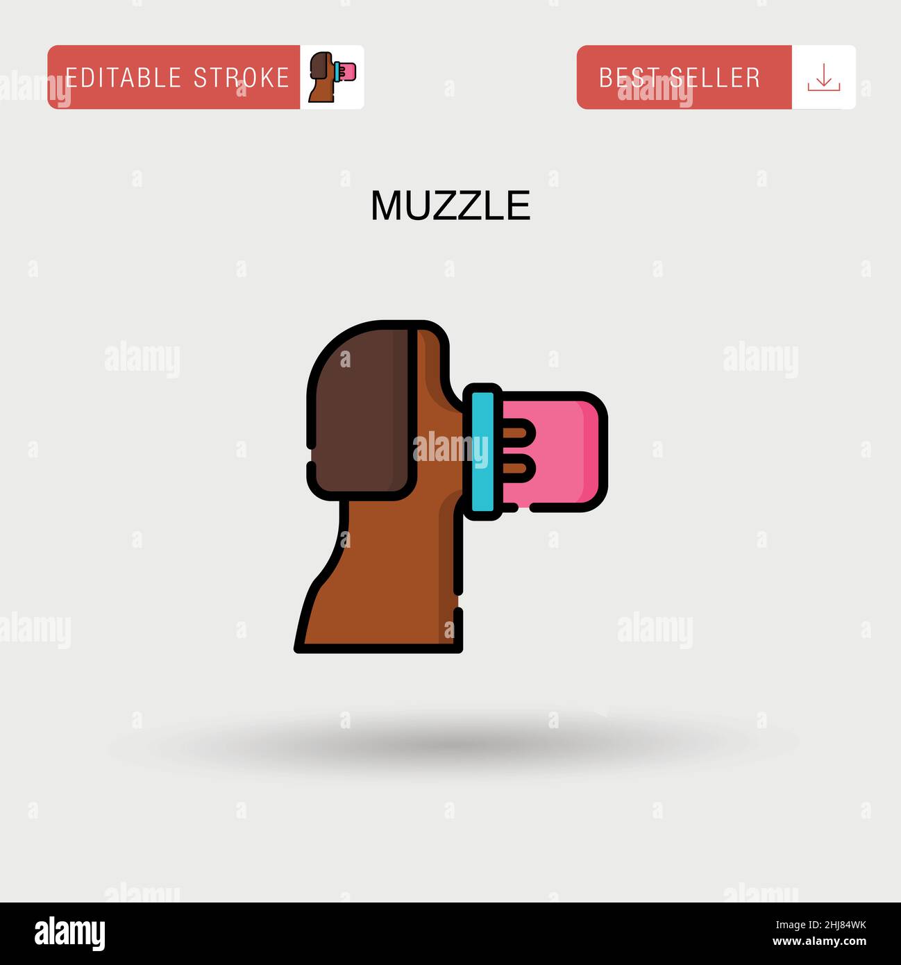 Muzzle Simple vector icon Stock Vector Image & Art - Alamy