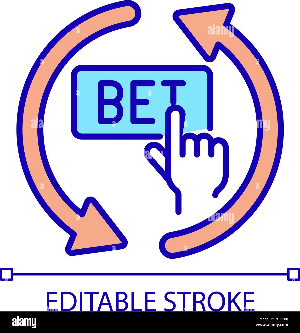 Addiction of betting RGB color icon Stock Vector Image & Art - Alamy