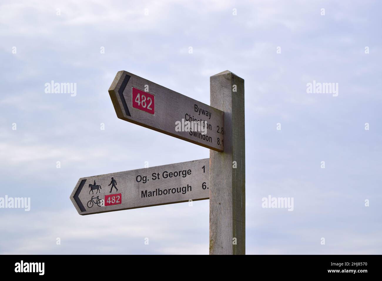 Sign for Swindon, Marlborough and Og. St George in England Stock Photo ...