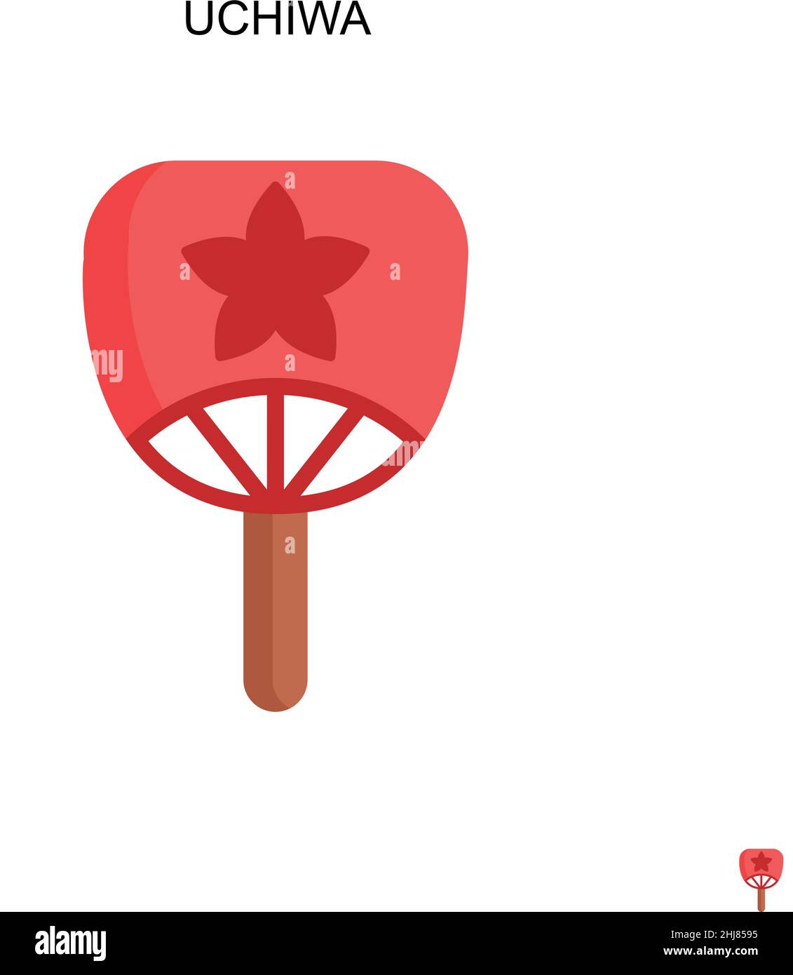 Uchiwa Simple vector icon. Illustration symbol design template for web mobile UI element Stock ...