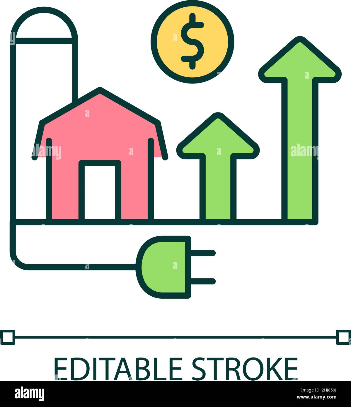 Financial growth RGB color icon Stock Vector Image & Art - Alamy