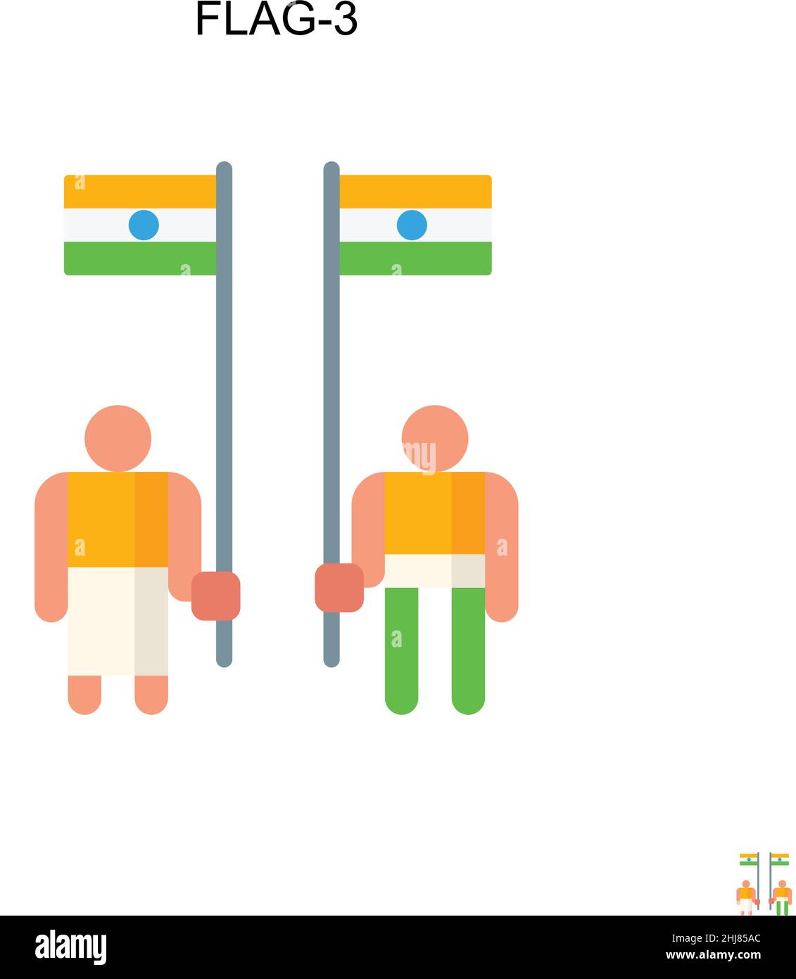 Flag-3 Simple vector icon. Illustration symbol design template for web ...