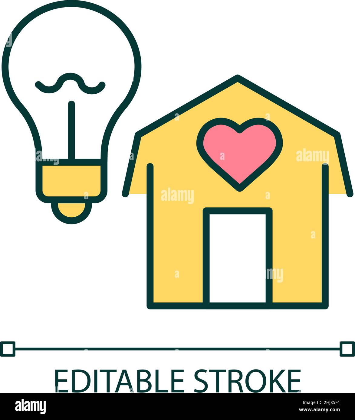 Lighting efficiency RGB color icon Stock Vector Image & Art - Alamy