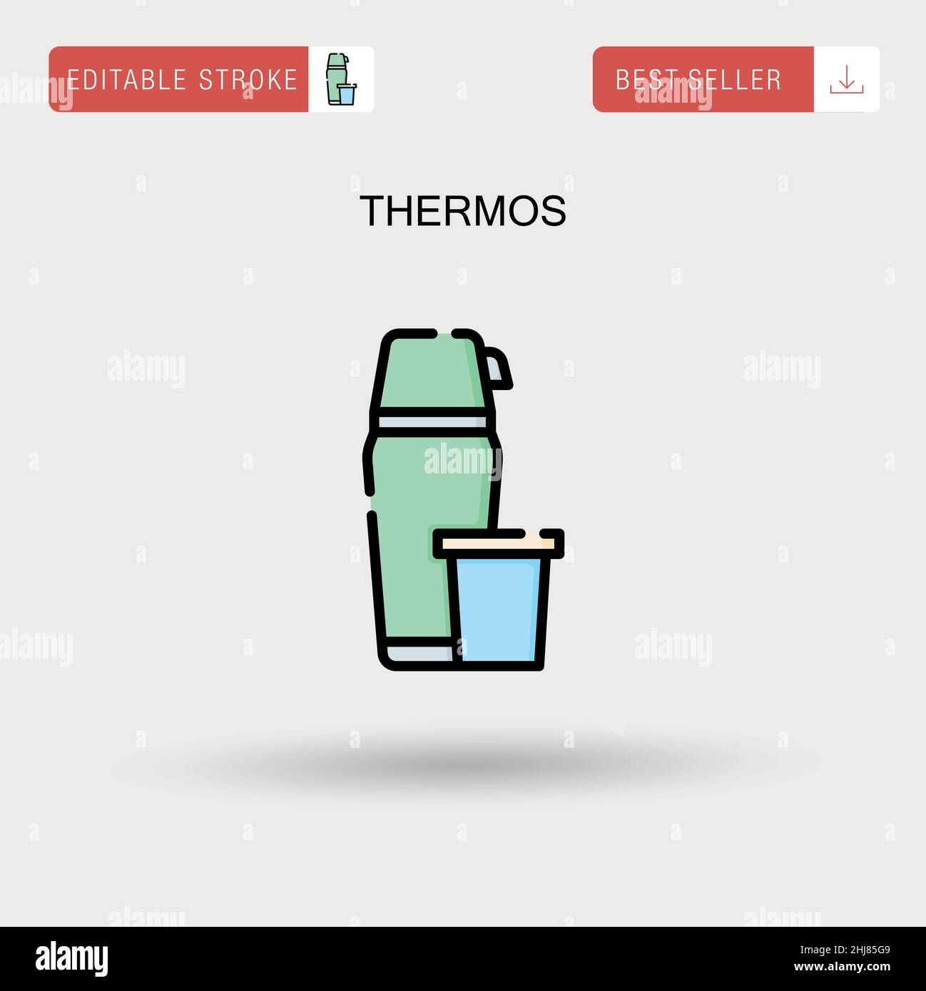 Thermos Simple vector icon Stock Vector Image & Art - Alamy