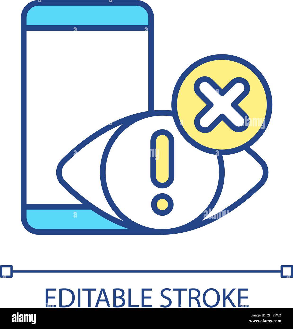 Increase privacy on mobile app RGB color icon Stock Vector Image & Art ...