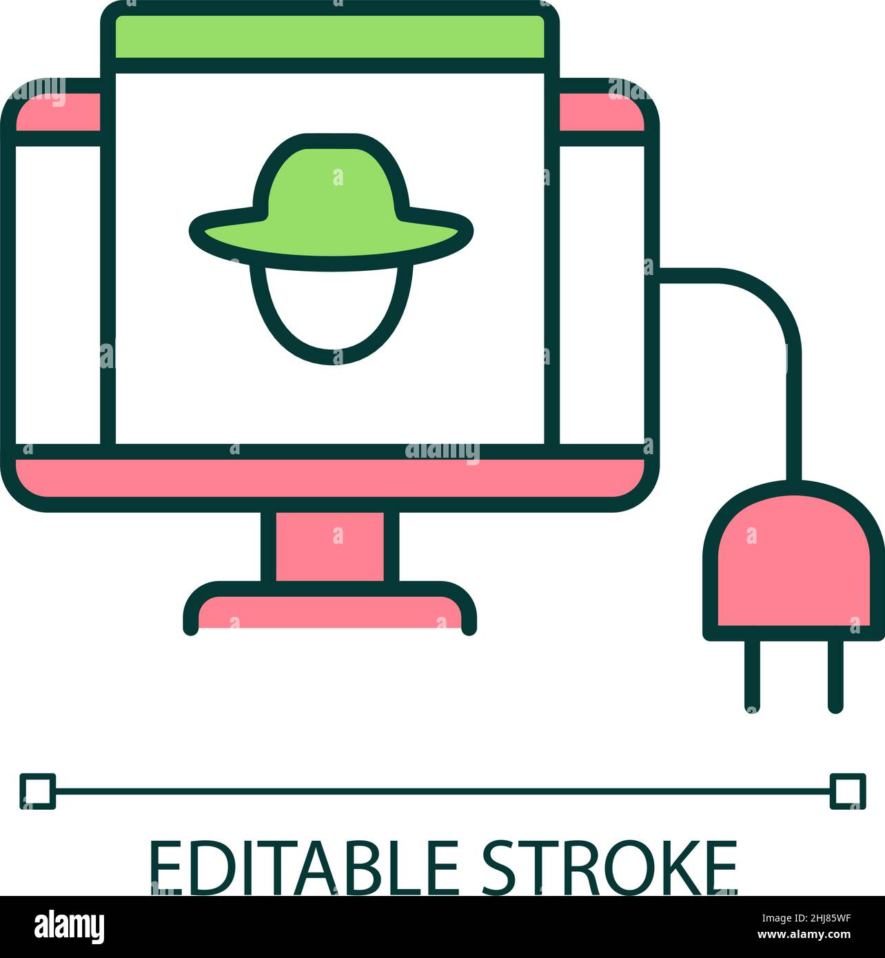 Computer connection RGB color icon Stock Vector Image & Art - Alamy