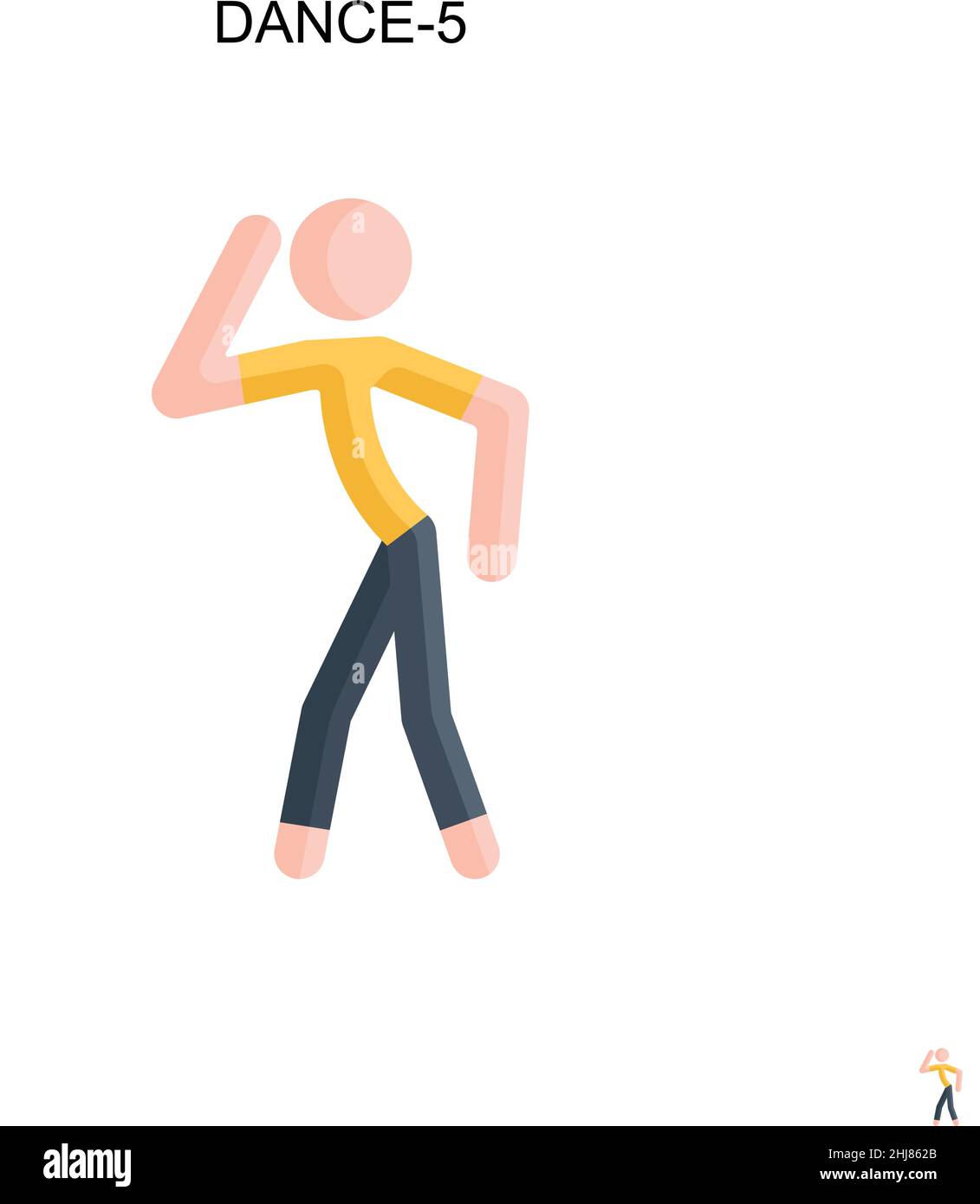 Dance-5 Simple vector icon. Illustration symbol design template for web ...