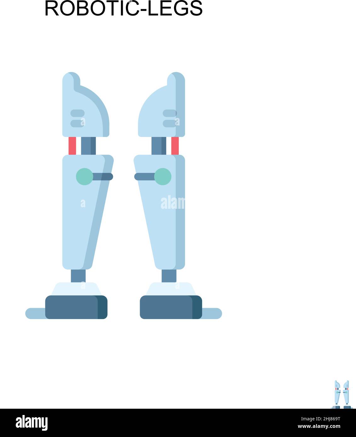 Robotic-legs Simple vector icon. Illustration symbol design template ...
