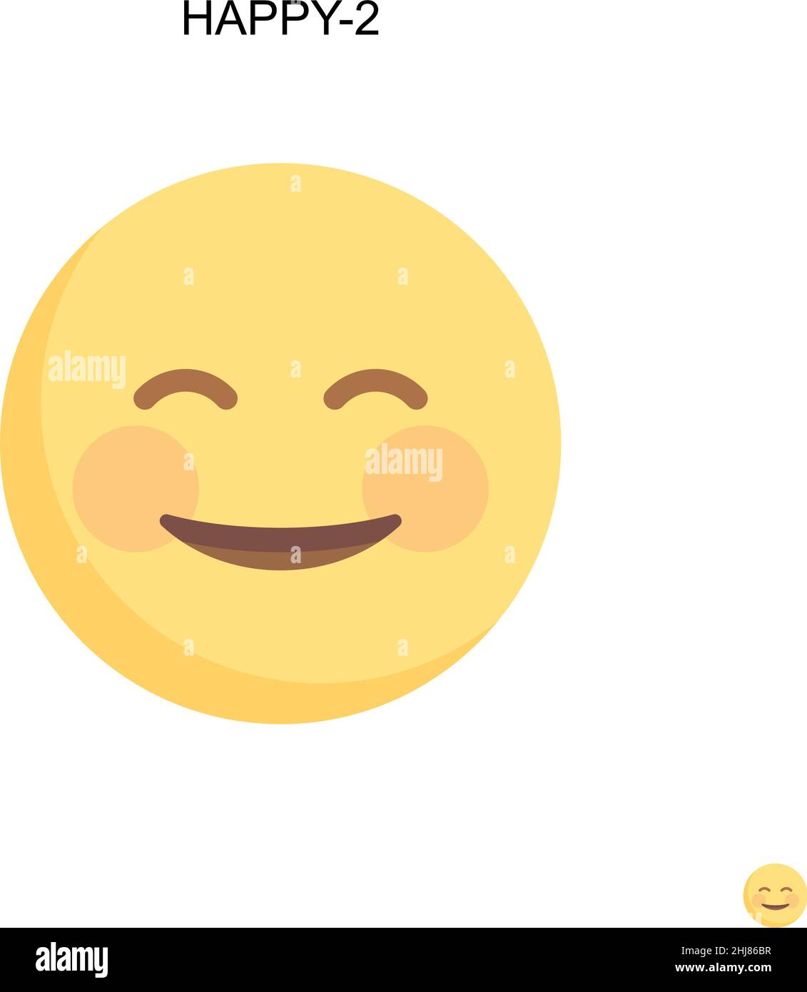 Happy-2 Simple vector icon. Illustration symbol design template for web ...