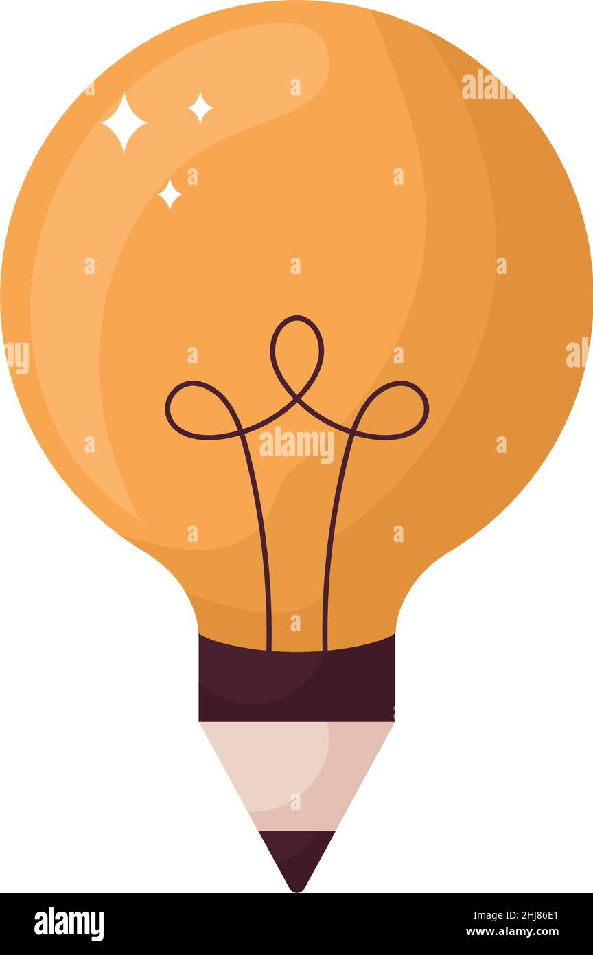 light bulb with pencil Stock Vector Image & Art - Alamy