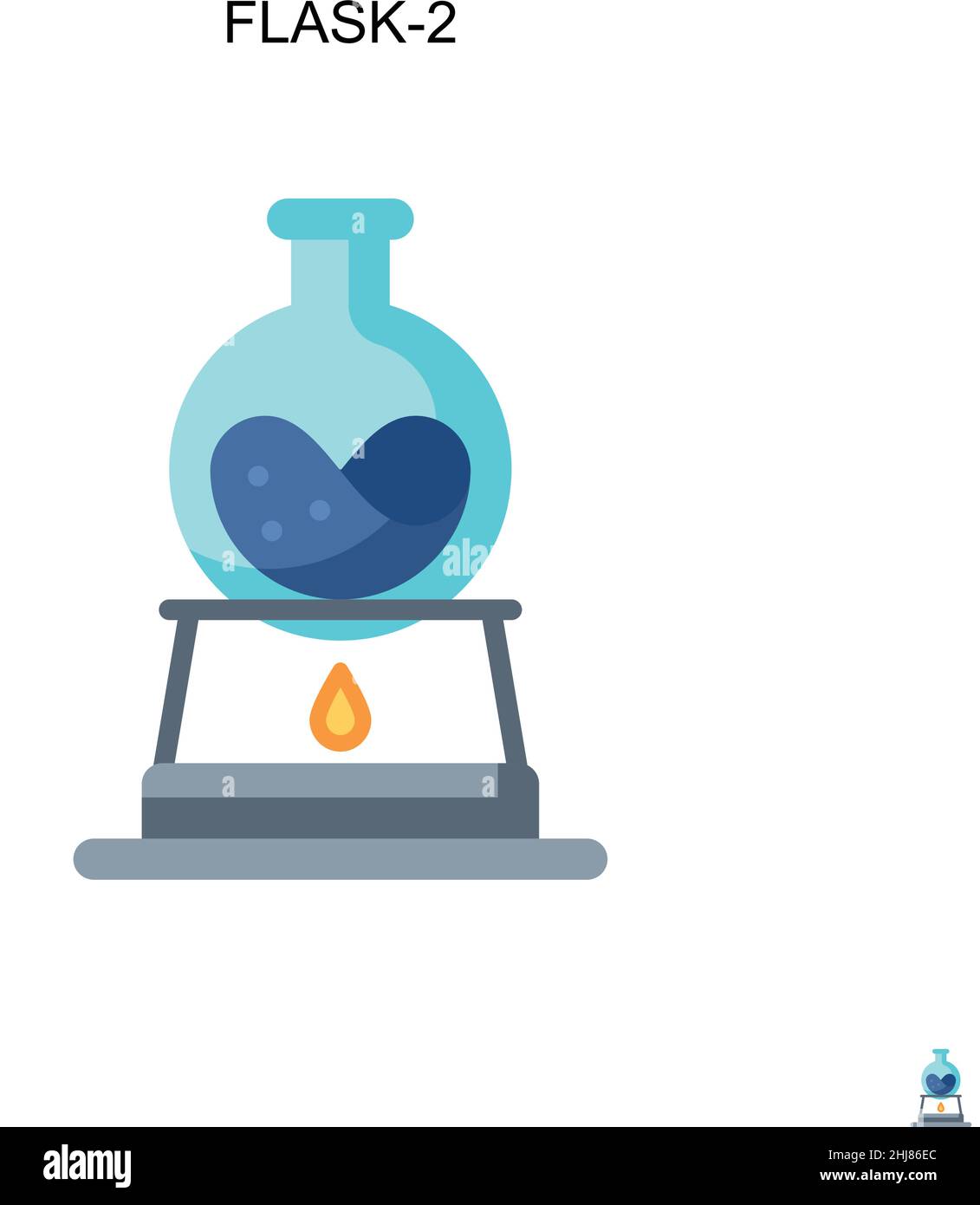 Flask-2 Simple vector icon. Illustration symbol design template for web ...