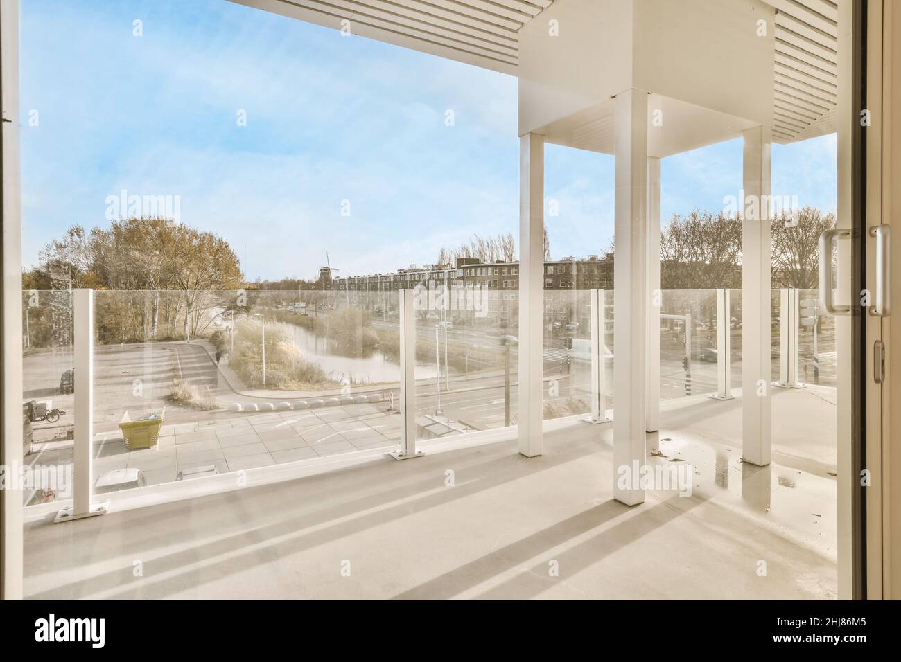 Beautiful view of a residential building balcony Stock Photo - Alamy