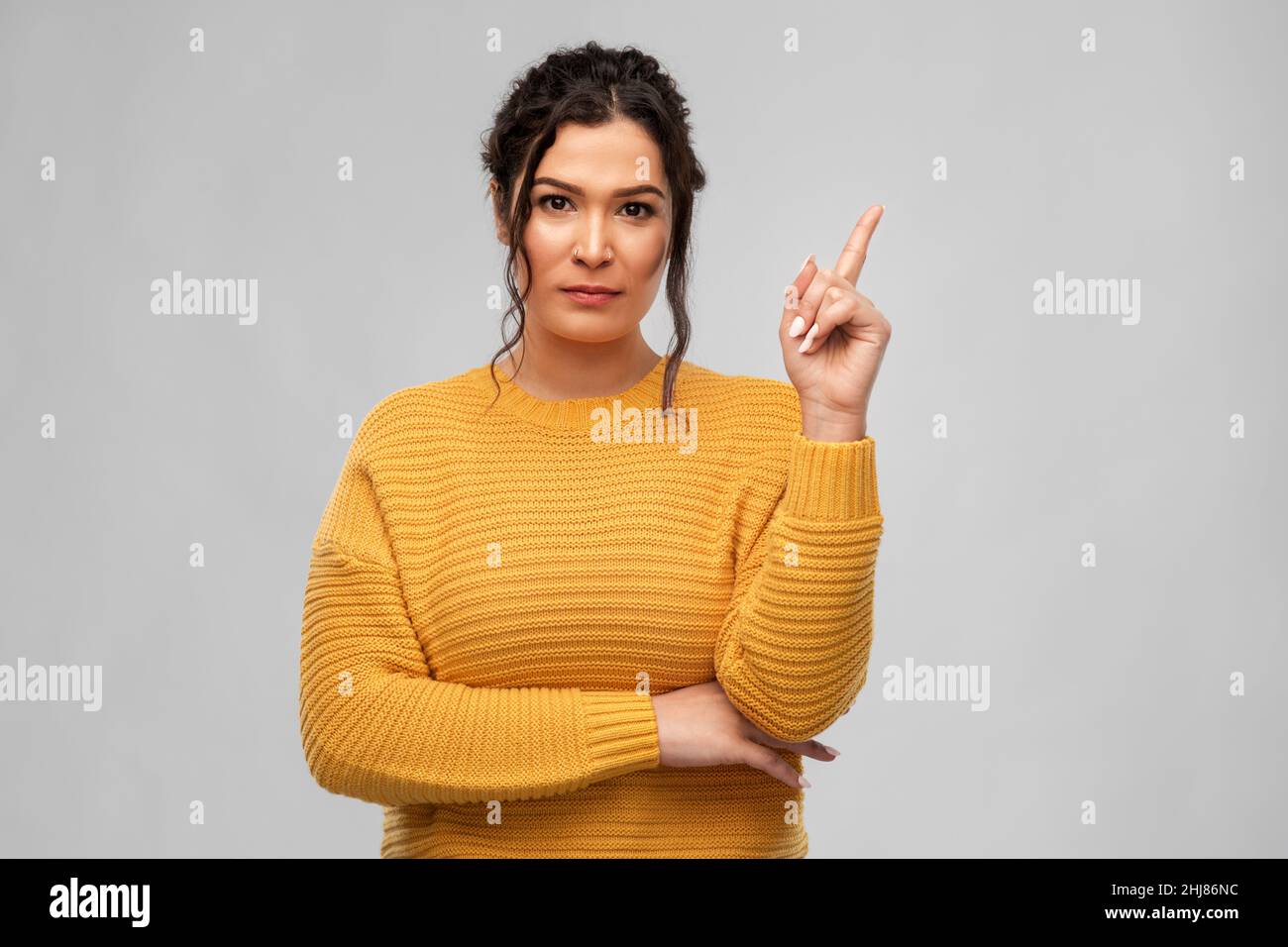 Nose pointing up hi-res stock photography and images - Alamy