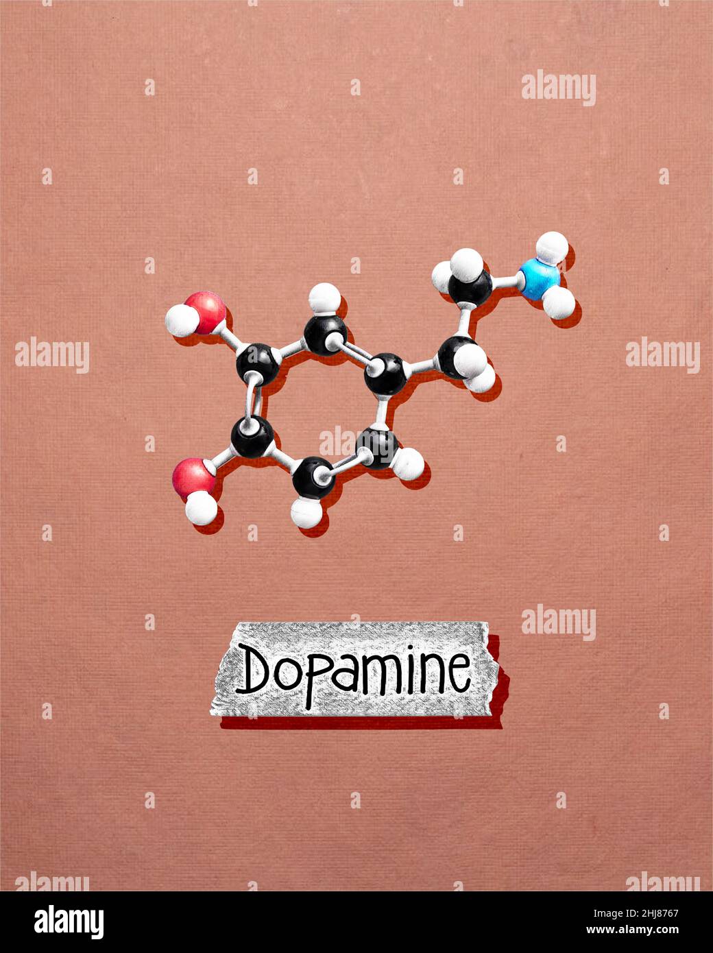 Caffeine chemical formula with "dopamine" handwrite text Stock Photo ...