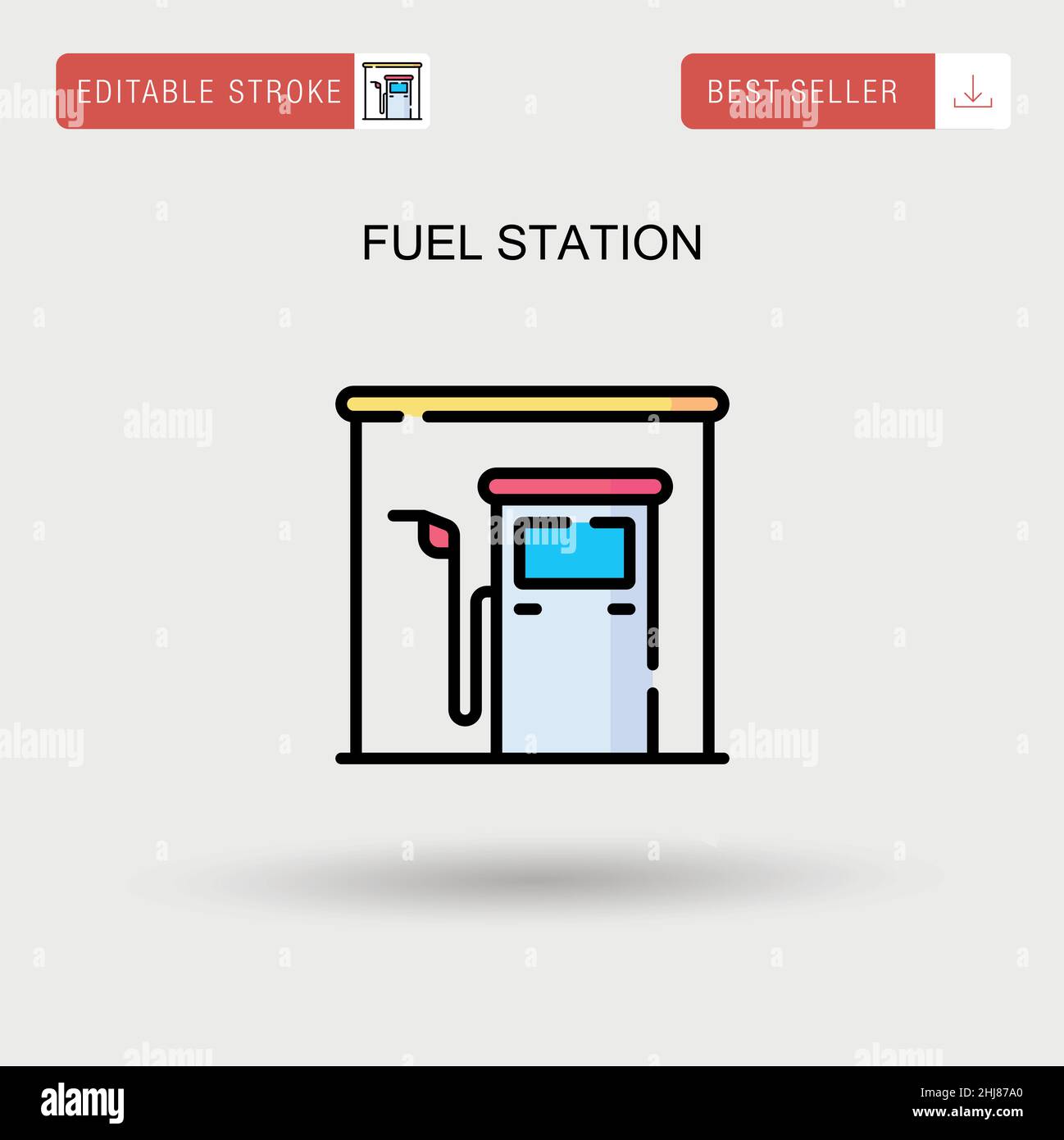 Hydrogen filling station car Stock Vector Images - Alamy