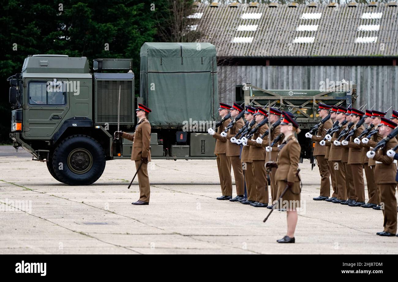 The old Rapier missile system is driven off the parade ground as ...