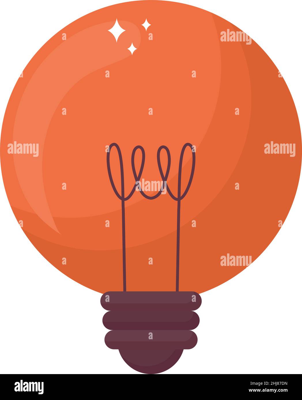 orange light bulb Stock Vector Image & Art - Alamy