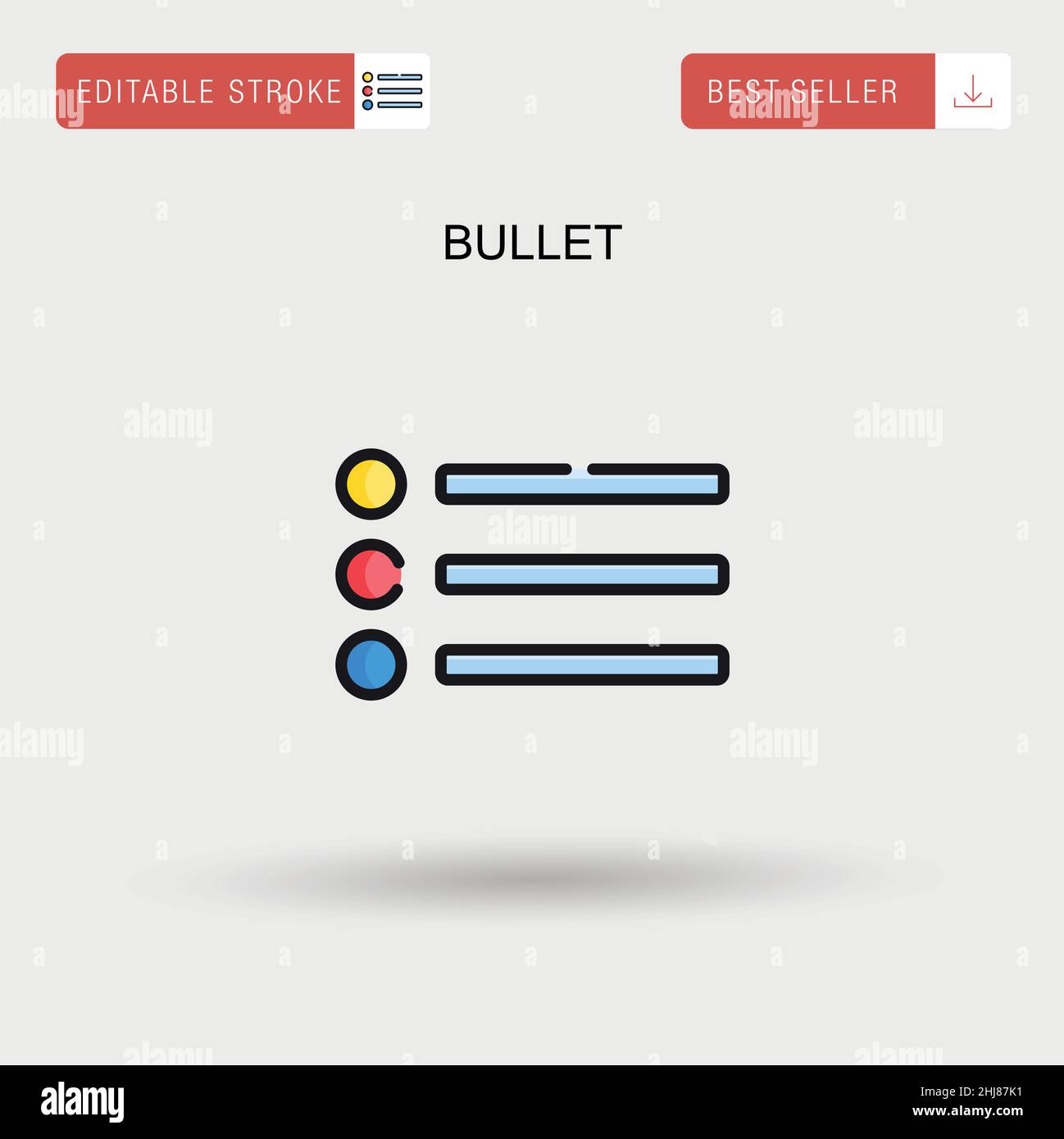 Bullet Simple vector icon Stock Vector Image & Art - Alamy