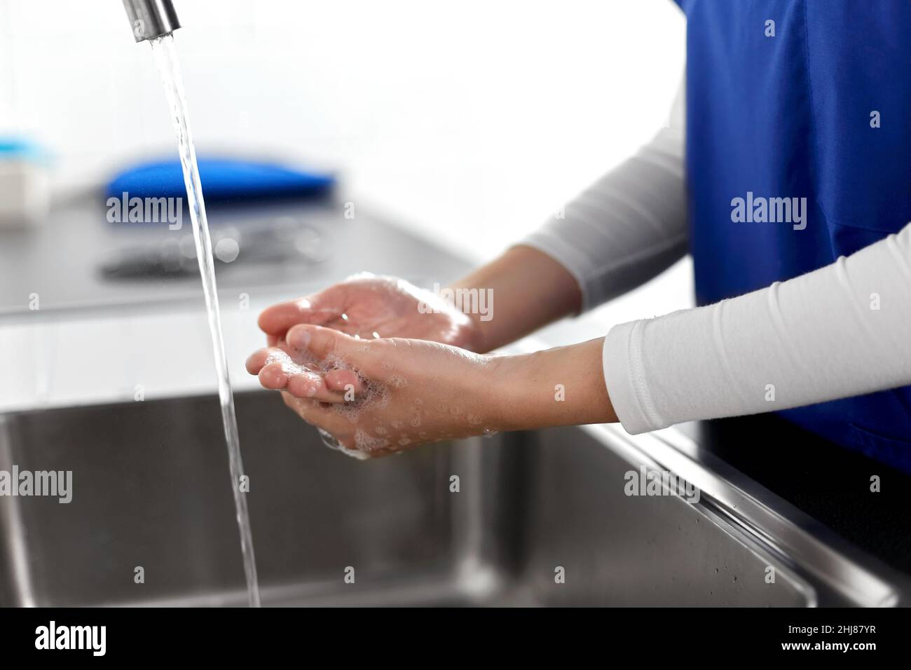Hand washing hospital nurse hand wash hi-res stock photography and ...