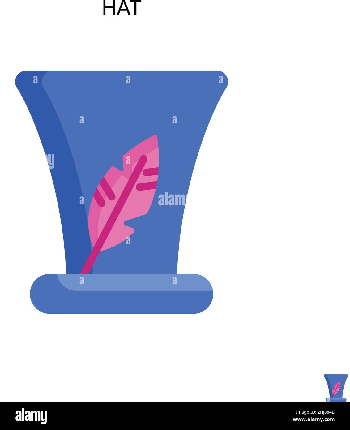 Hat Simple vector icon. Illustration symbol design template for web ...
