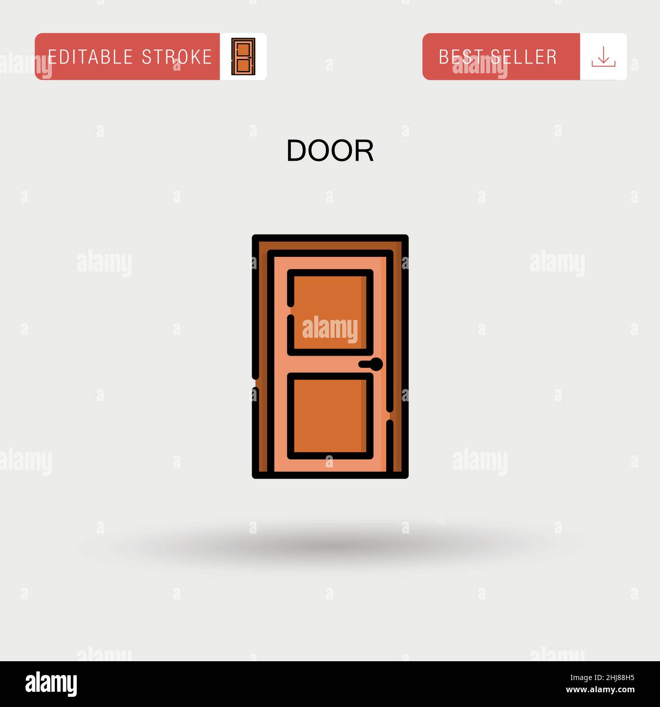 Door Simple vector icon Stock Vector Image & Art - Alamy