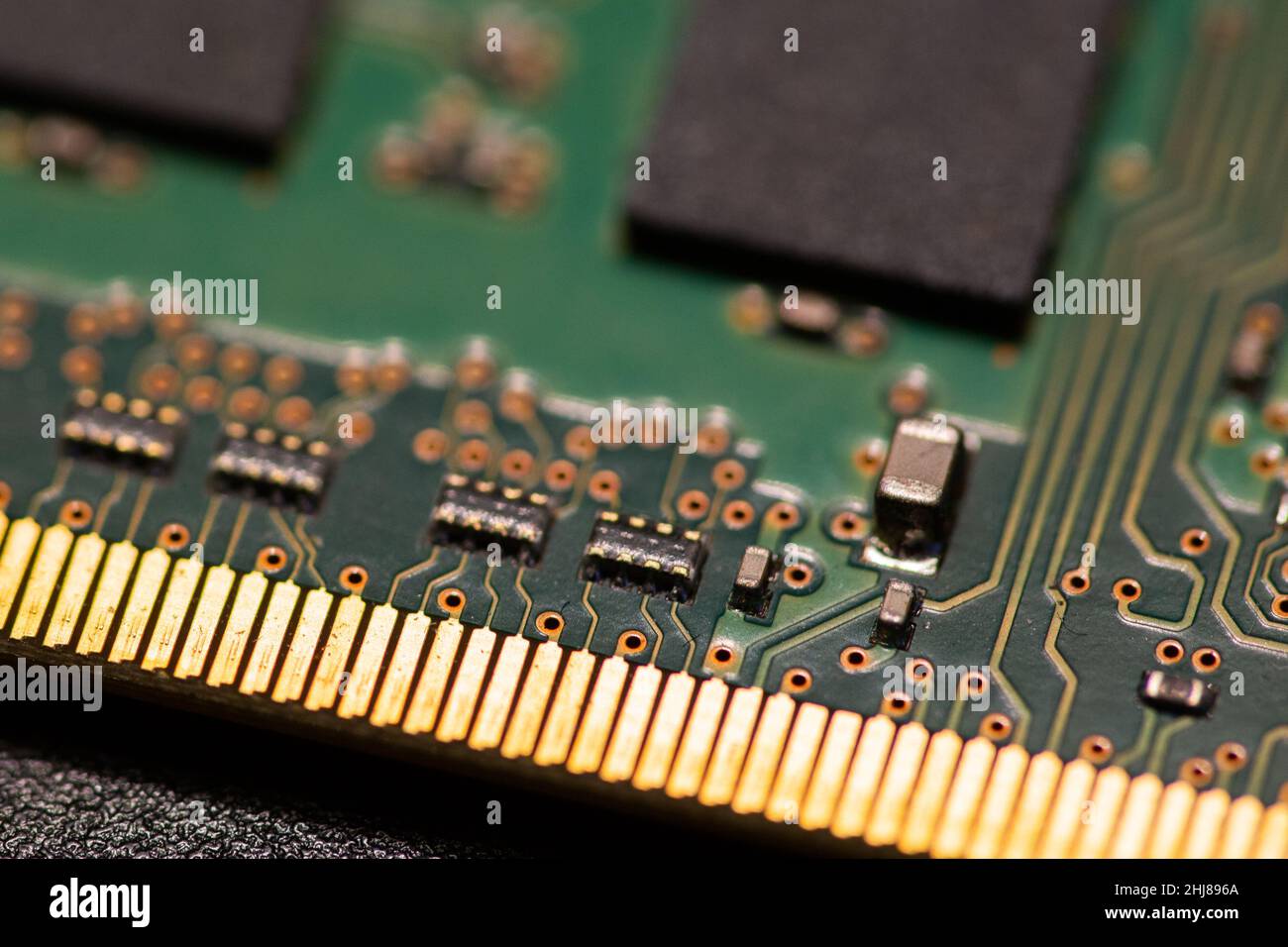 Berlin, Germany. 27th Jan, 2022. Chips are seen on a notebook's RAM ...