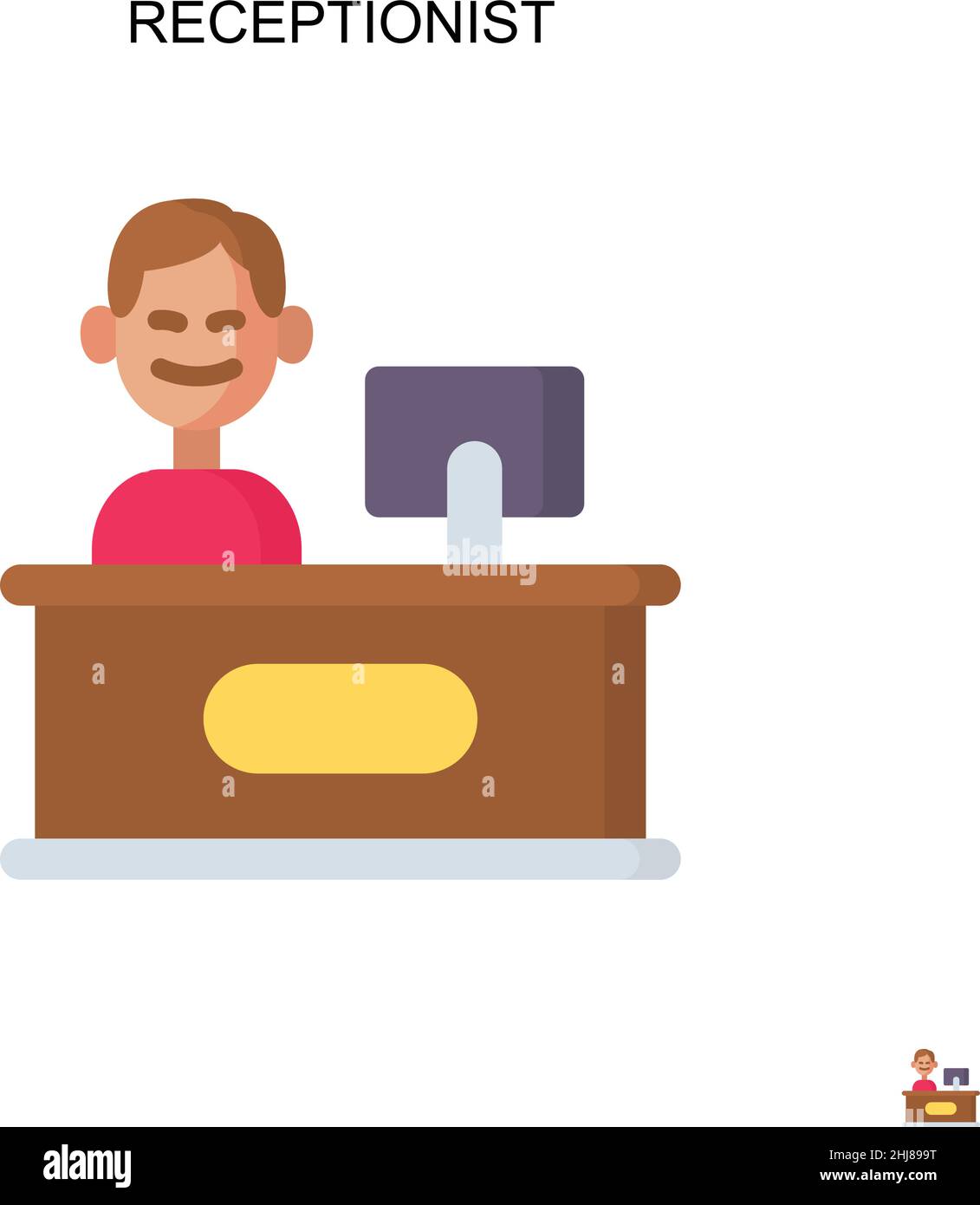 Medical receptionist computer Stock Vector Images - Alamy