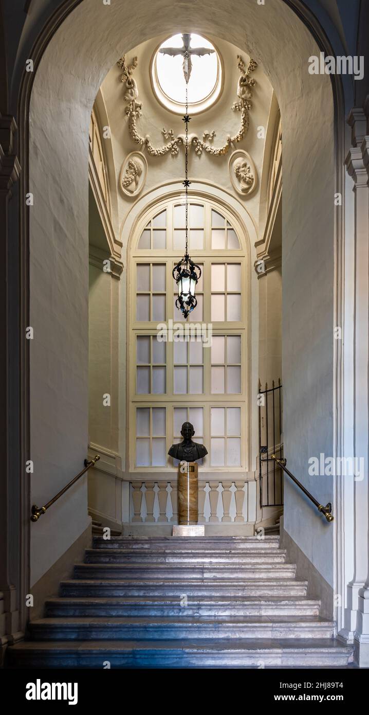Valletta, Malta - 01 07 2022: Interior design of the National Malta ...