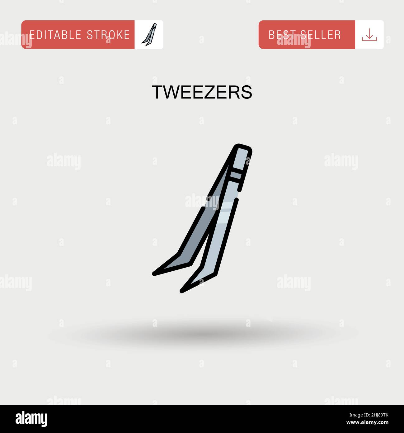 Silver tweezer Stock Vector Images - Alamy