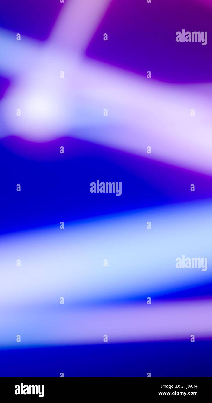 Abstract glowing blue neon background with blurry lines, curves or ...