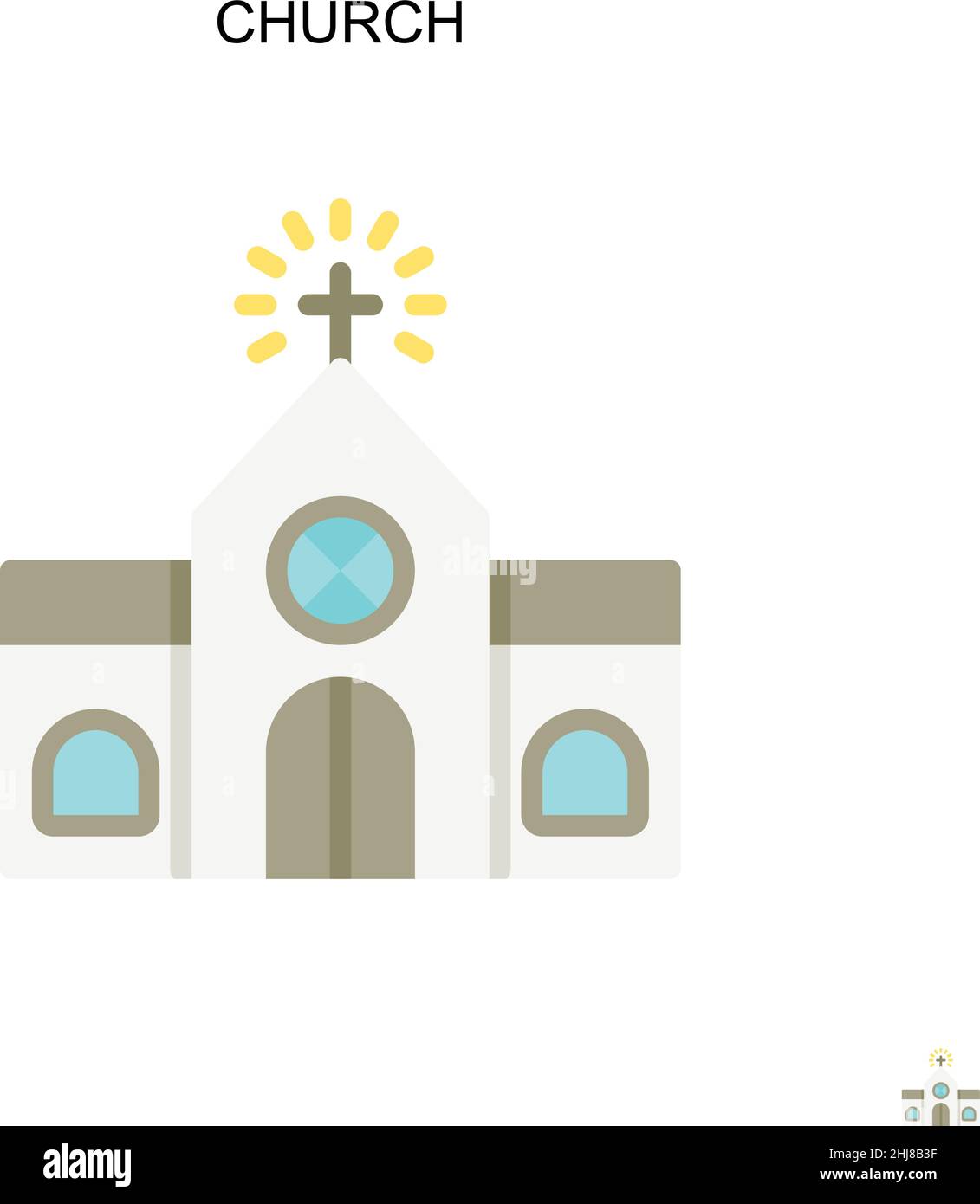 Church Simple vector icon. Illustration symbol design template for web ...