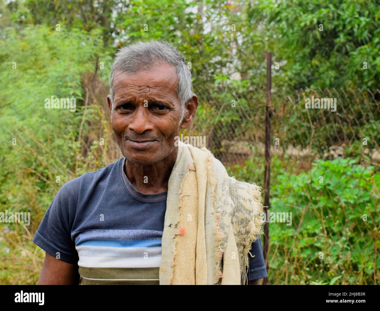 Old Man of a Village in India Stock Photo - Alamy