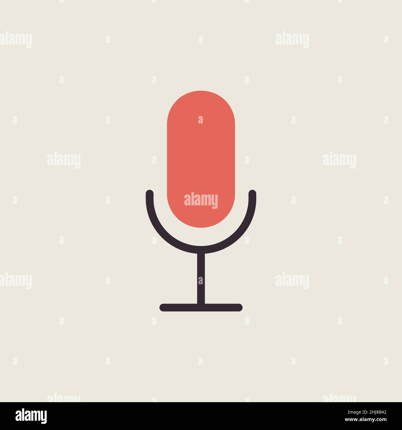Record microphone mic vector icon. E-commerce sign. Graph symbol for ...