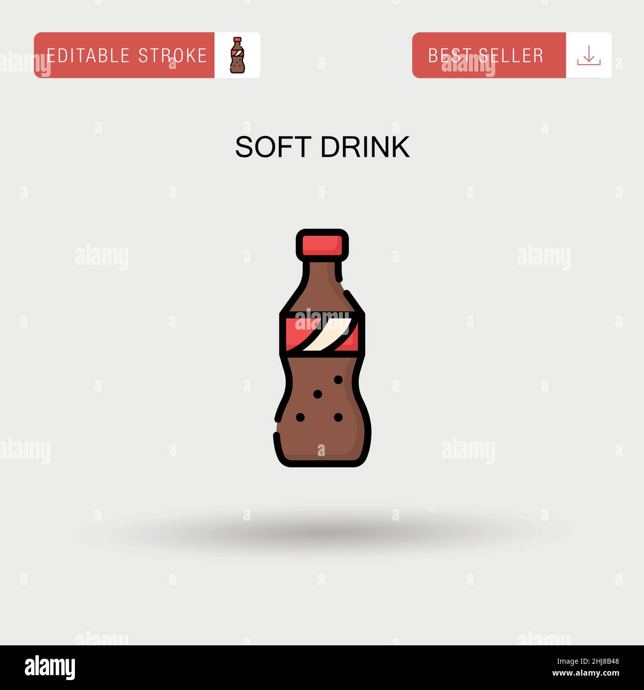 Soft drink Simple vector icon Stock Vector Image & Art - Alamy