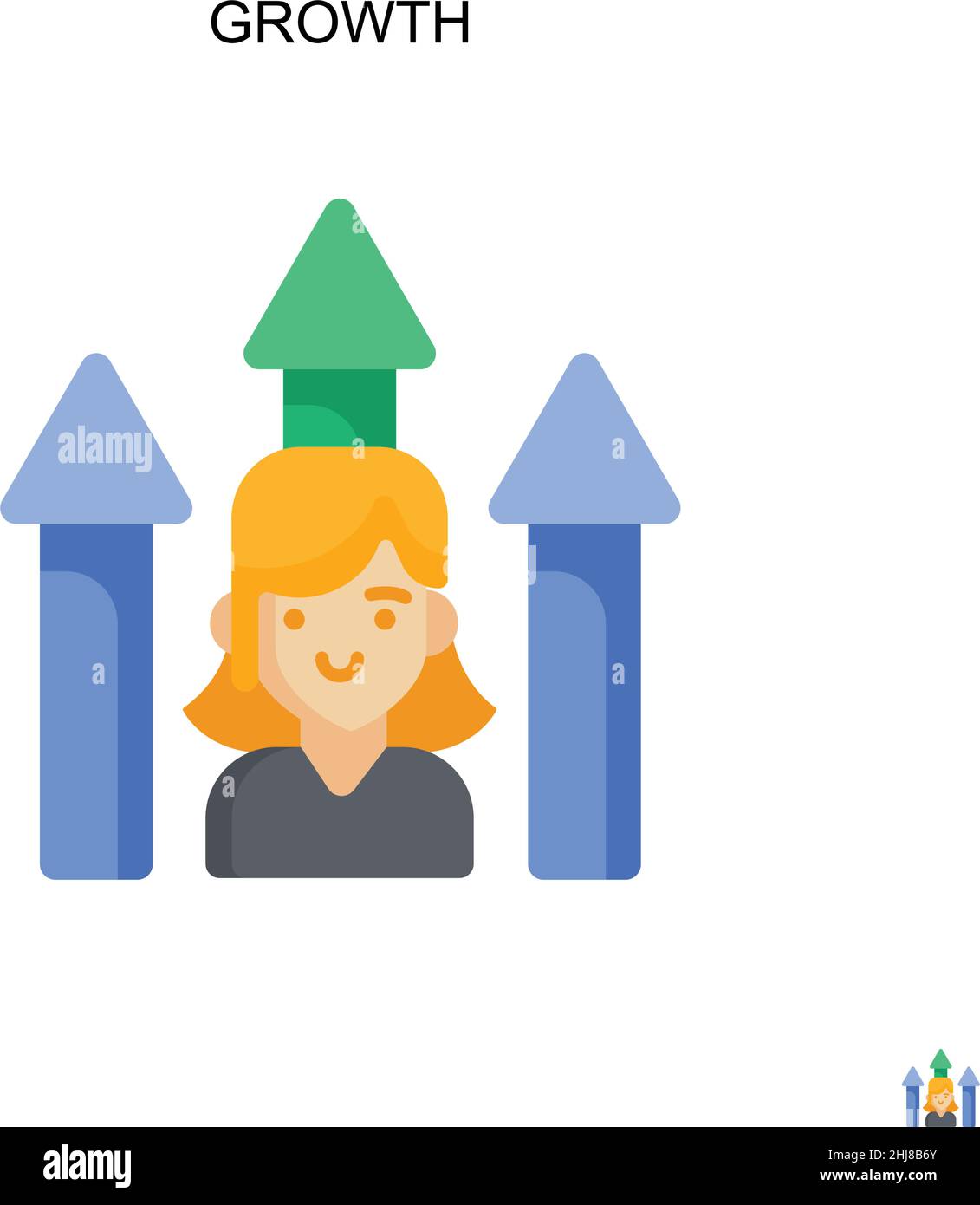 Growth Simple vector icon. Illustration symbol design template for web ...