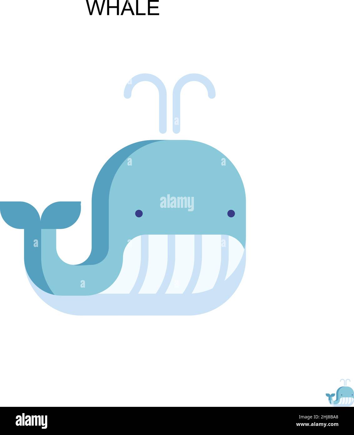 Whale Simple vector icon. Illustration symbol design template for web ...