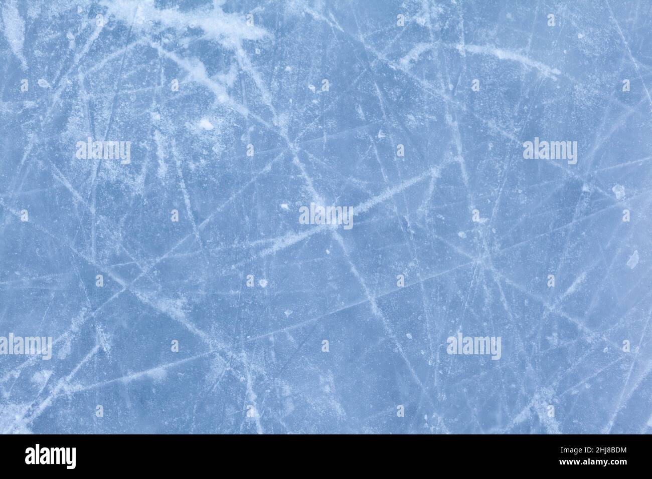 Empty ice rink with skate marks after the session outdoor Stock Photo ...