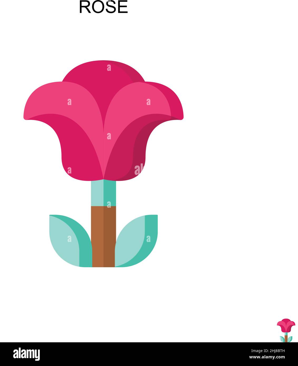 Simple single rose Stock Vector Images - Alamy