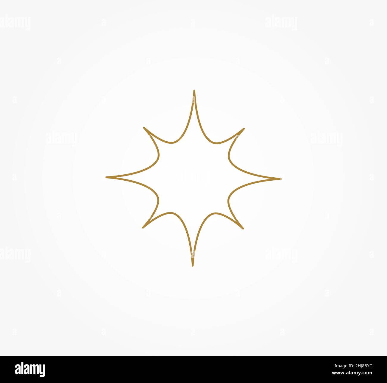 Christmas gold star line icon. Vector illustration Stock Vector Image ...