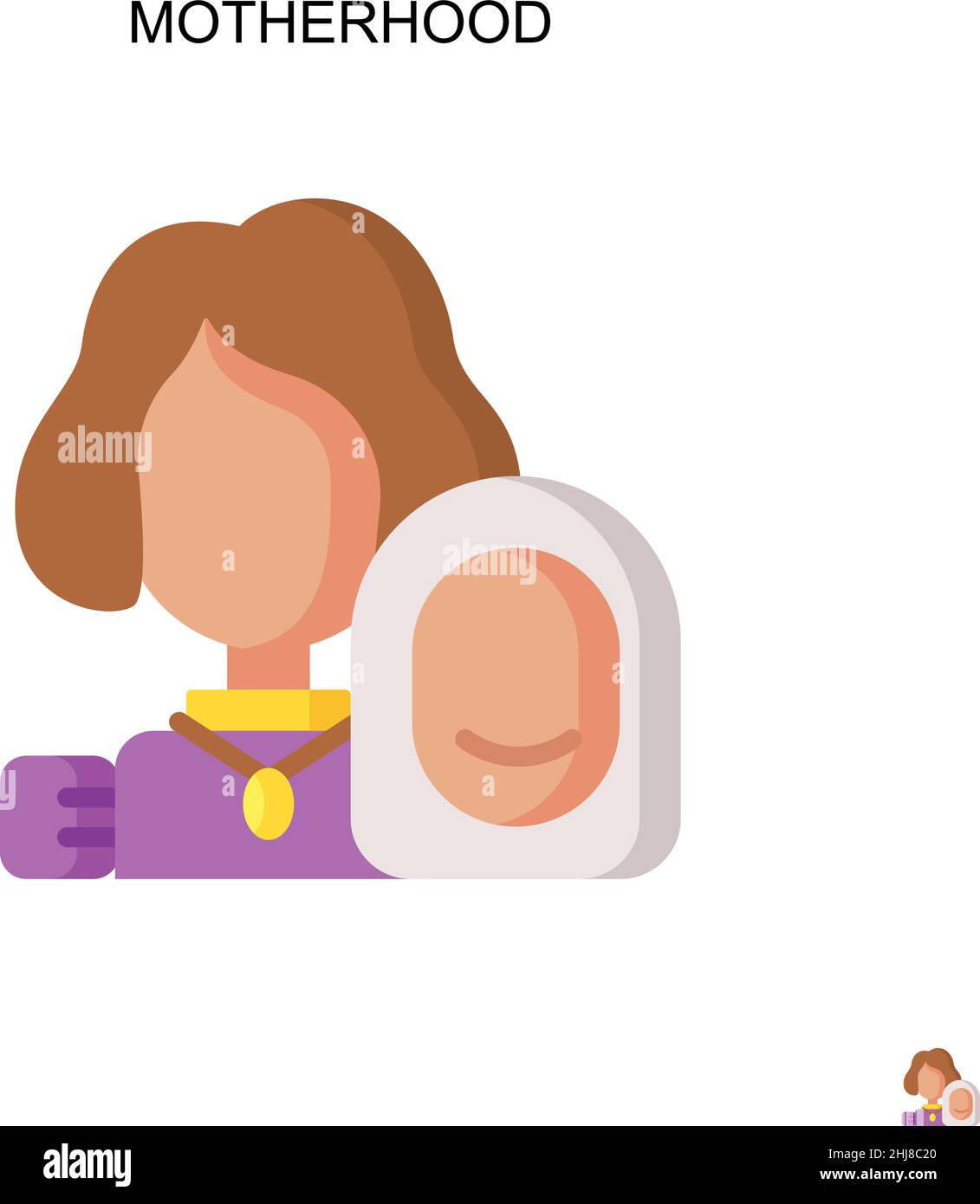 Motherhood Simple vector icon. Illustration symbol design template for ...