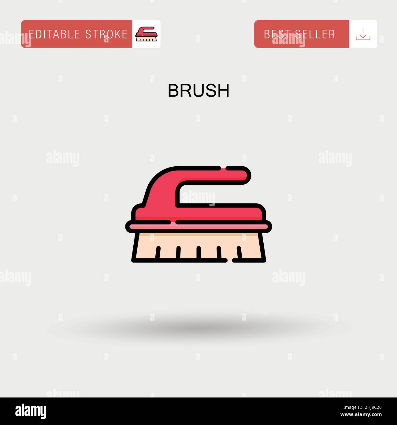 Brush Simple vector icon Stock Vector Image & Art - Alamy